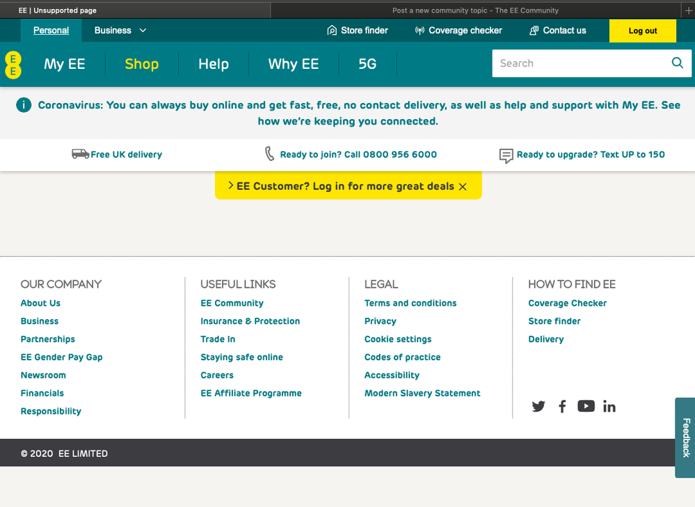Cannot log in to EE Website - The EE Community
